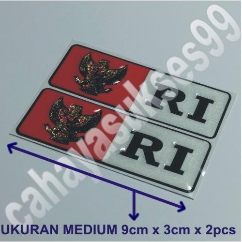 Jual Sticker Timbul Lambang Bendera Merah Putih Stiker Tangki Motor ...
