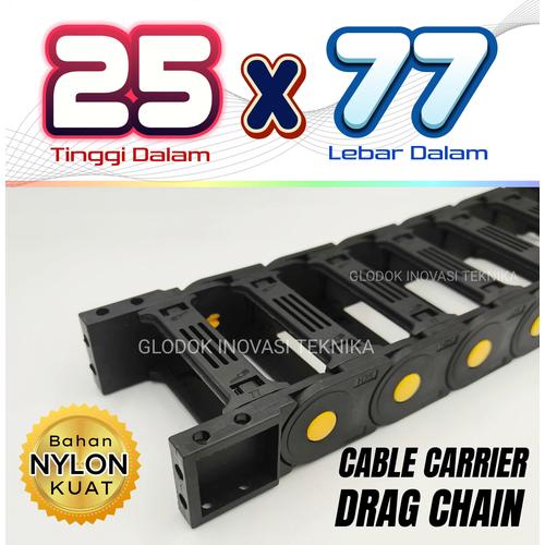 Jual Cable carrier drag chain pembawa kabel nylon nilon wire 25 x 77 ...