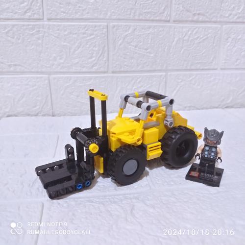 Jual lego kw mobil forklift/lego angkat barang/lego kendaraan proyek ...