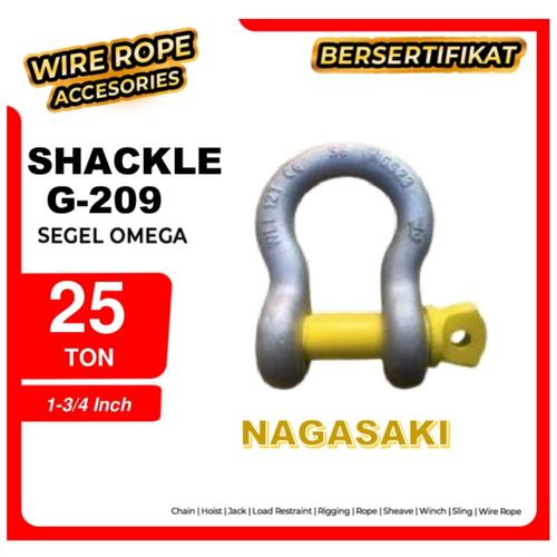 Jual Shackle Omega / Segel / Shackle G-209 Uk 1-3/4" Kapasitas 25 Ton ...