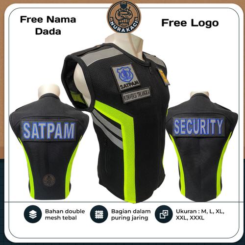 Jual Gratis Nama Rompi Security Terbaru | Rompi Satpam Terbaru Hitam ...