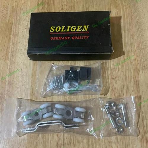 Jual Roda rel pintu dorong geser SOLIGEN 1set Roda rel pintu geser ...