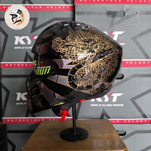 Jual Helm KYT Ballistic Graphic Dragon Gold Original - XL - Kota Bekasi ...