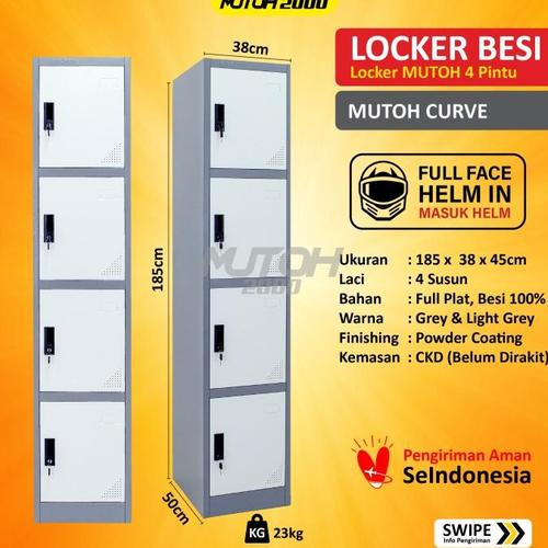 Jual NAGAKU LOKER LOCKER BESI 4 PINTU SINGLE FULL PLAT LS04P - MUTOH ...