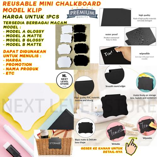 Promo Klip Jepit Mini Chalkboard Papan Tulis Menu Sign Label Harga ...