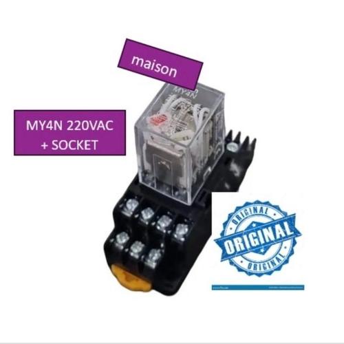 Jual Relay My4N 220V Ac + Socket - 14 Pin / My4 220Vac / My4N 220V Ac - Promo - My4n 220vac ...