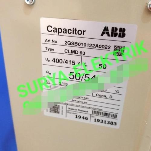 Jual Abb Cap Kap Kapasitor Capasitor Abb Clmd63 Clmd 63 50Kvar 50 Kvar ...