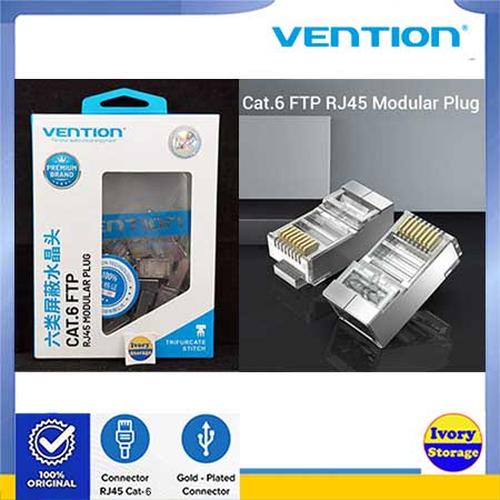 Jual Konektor RJ45 Vention CAT6 FTP Connector RJ45 Original - Jakarta ...