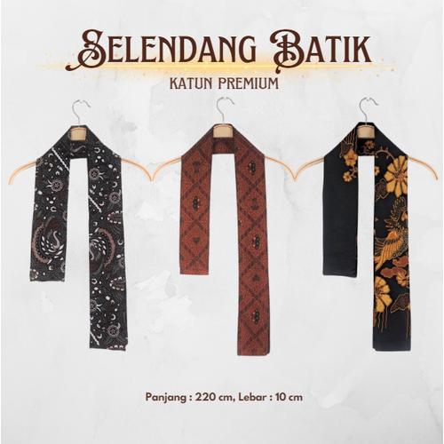 Promo Selendang batik katun lembut jarik adat jawa pria dan wanita syal ...