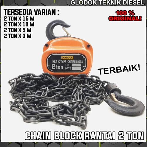 Jual Chain Block Takel Katrol Lifting Barang 2 Ton x 15 10 5 3 Meter M ...