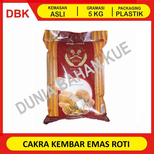 Jual CAKRA KEMBAR EMAS ROTI / TEPUNG TERIGU ROTI CAKRA KEMBAR EMAS 5 KG ...