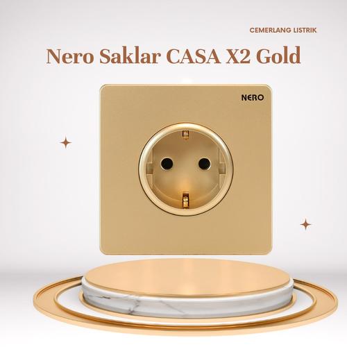 Promo NERO Stopkontak casa gold- X216VG -G / Nero Stop Kontak Casa X2 ...