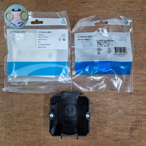 Jual FACEPLATE RJ45 1PORT LENGKAP MODULAR JACK CAT 6 COMMSCOPE DAN ...