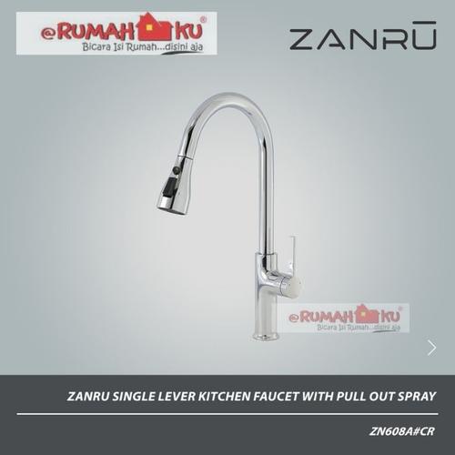 Promo Kran Sink Pull Out ZANRU ZN608A#CR Chrome Single Lever Kitchen ...