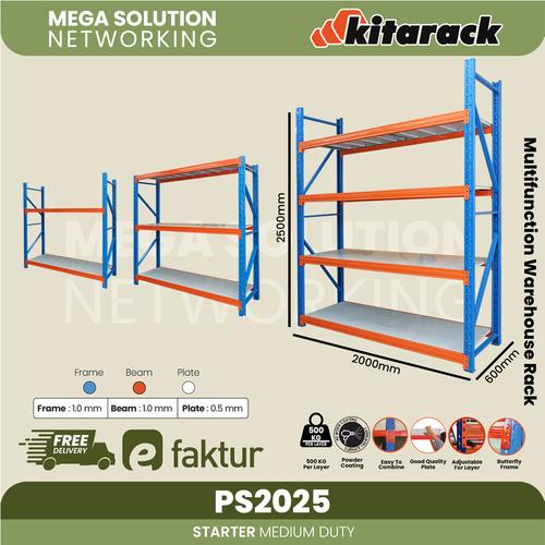 Jual KITARACK Starter Rak Gudang 4 Susun Tinggi 2,5M Medium Duty PS2025 ...