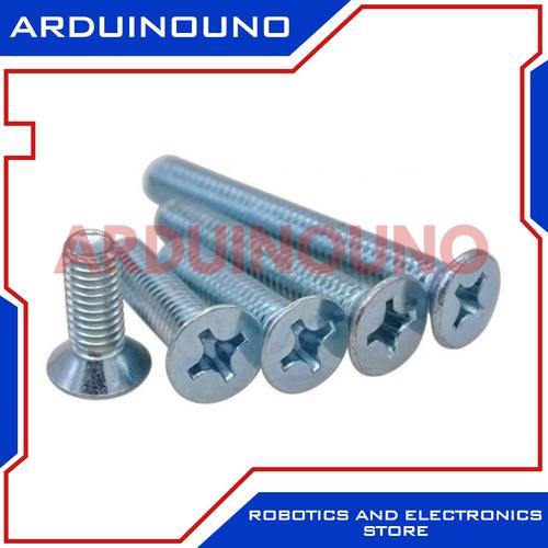 Jual Baut JF Flat Head M4x6 Kepala Obeng + Rata Stainless SS304 M4 6MM - Jakarta Barat ...