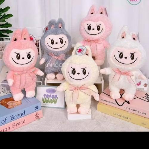 Promo Boneka labubu macroon muka bordir unik ukuran jumbo 50cm lembut ...