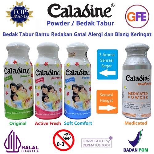 Jual Caladine Bedak Powder Original Soft Comfort Active Fresh Medicated ...