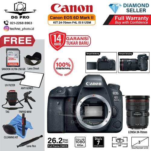 Jual Canon EOS 6D Mark II Kit EF 24-105MM F4 L IS II USM / Canon 6DII 24-70MM / Canon 6D Mark 2 ...