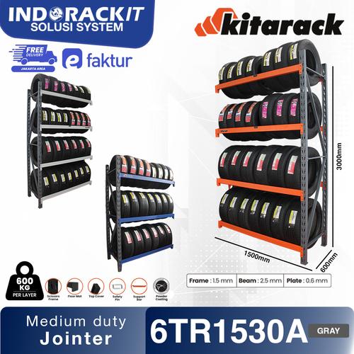 Jual Rak Besi Ban Motor Mobil 6TR1530J Abu Jointer Rak Serba Guna Tire ...