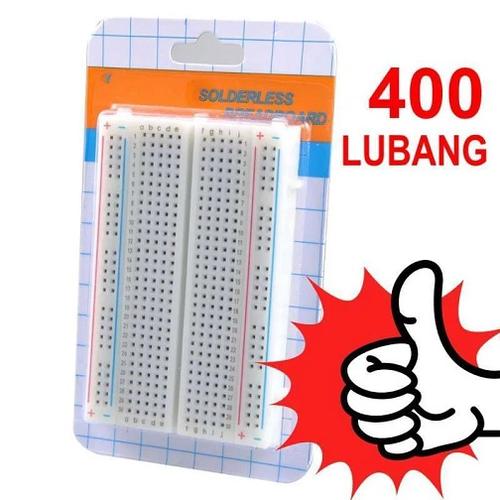 Jual Breadboard Mini 8.5x5.5cm Solderless PCB Circuit Board 400 Lobang ...