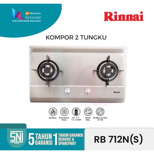 Promo Kompor Gas Tanam 2 Tungku (Stainless) Rinnai RB-712N (S ...
