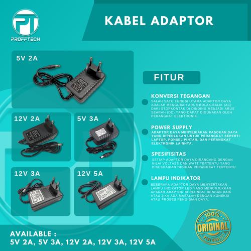 Jual Adaptor 2A 12v / adaptor 12 volt 2 ampere,original - ADAPTOR 12V ...