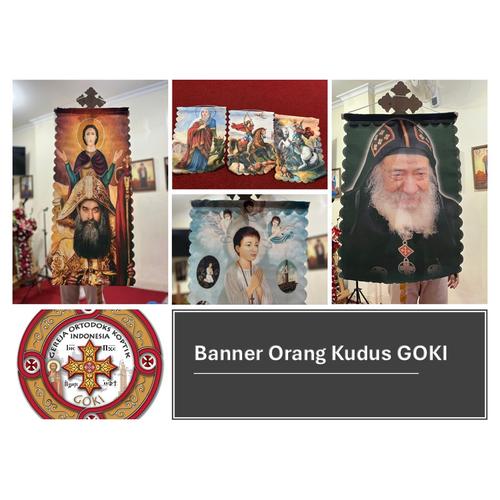 Jual Banner Orang Kudus dari Gereja Koptik - Santo George - Kota ...