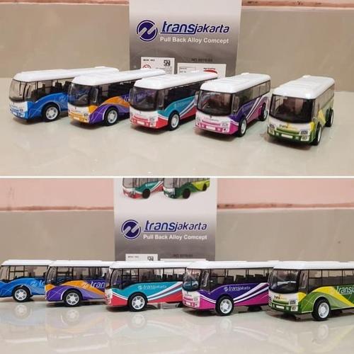 Jual Diecast Mobil Transjakarta Isi 5 Mainan Bus Anak Mobil Mini Busway ...