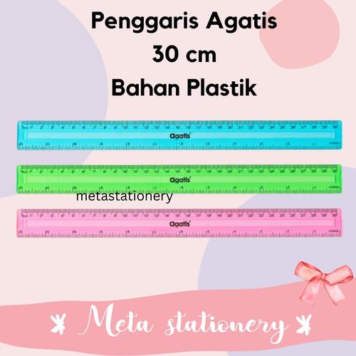Jual Penggaris Plastik / Mika 30cm Agatis warna - Biru - Jakarta Utara ...