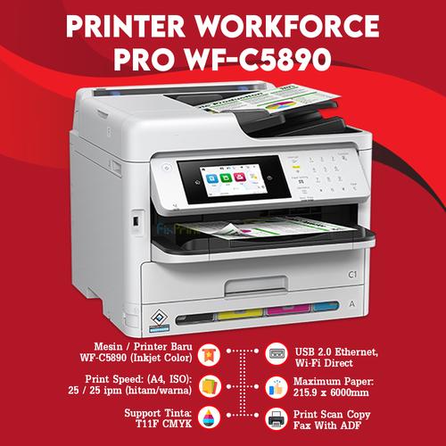 Promo Printer Workforce Pro C5890 WF-C5890 A4 Print-Scan-Copy ADF ...