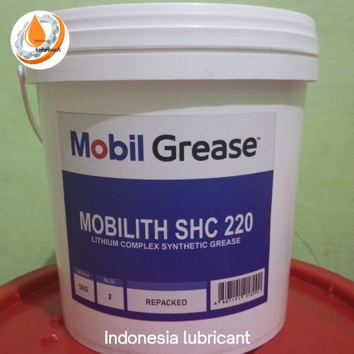 Jual Mobilith SHC 220 Lhitium Synthetic Grease NLGI 2 pail 5kg - Kota ...