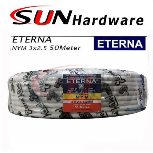 Jual Kabel Listrik Eterna NYM 3 x 2,5 mm Isi kabel 3 SNI 50 meter Cable ...