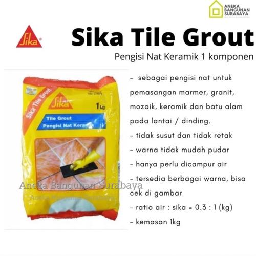 Jual Sika Tile Grout 1kg nat keramik | Tilegrout - Coklat meditera ...