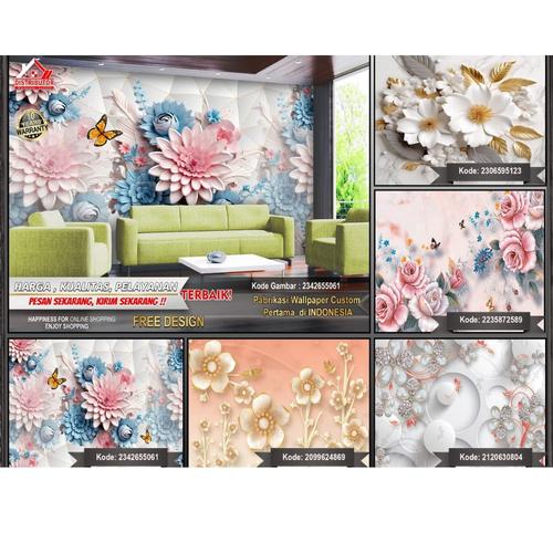 Jual Wallpaper Custom Tema Flowers | Wallpaper Request Gambar ...