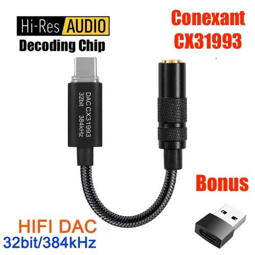 Jual Hi Res DAC Type C to Jack 3.5mm AUX Audio Adaptor HiFi Sound ...