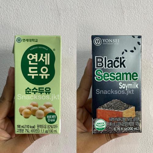 Jual YONSEI BLACK SESAME SOYMILK / ORIGINAL - KOREA SUSU KACANG SOY ...