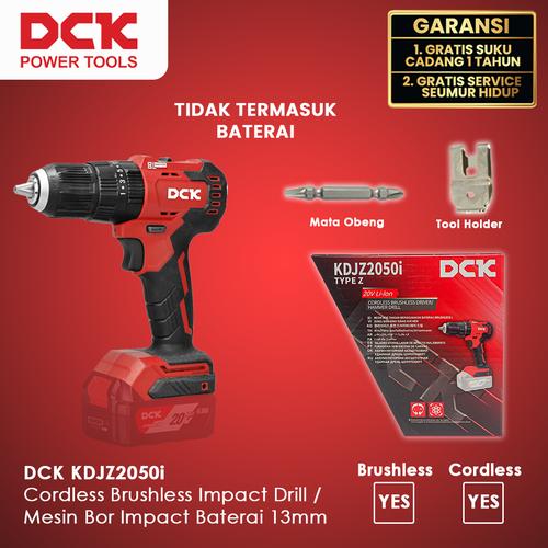 Promo DCK KDJZ2050iEM Cordless Brushless Impact Drill / Mesin Bor ...