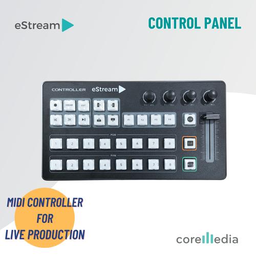 Promo eStream Control Panel 8 Channel Midi Controller for Software vMix ...