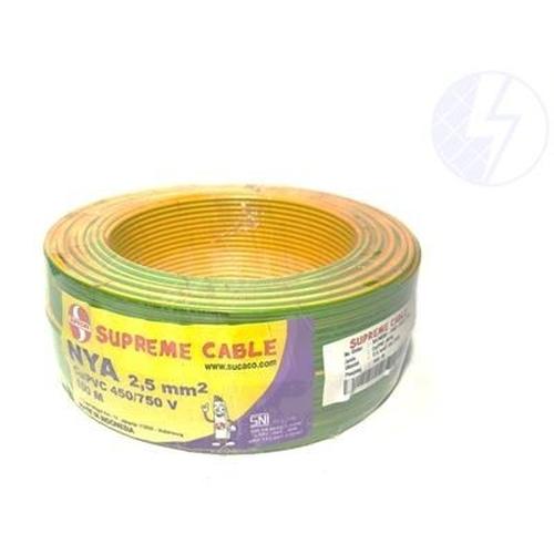 Jual Kabel NYA Grounding 6mm 70A Hijau-Kuning Supreme Cable SNI TKDN ...