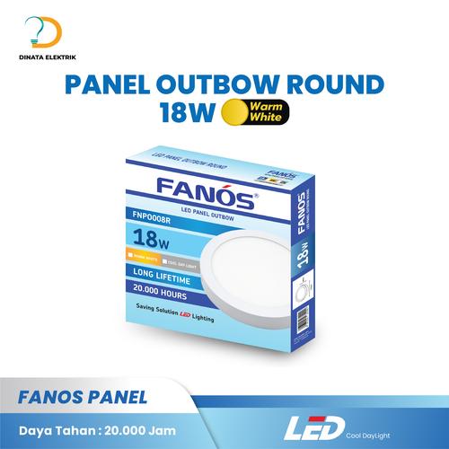Jual Fanos Lampu LED PANEL OUTBOW ROUND 18W Kuning (Warm White ...