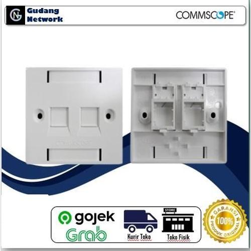 Jual AMP Face PLate 2Hole FACEPLATE KIT DECOLATOR 2PORT COMMSCOPE ...
