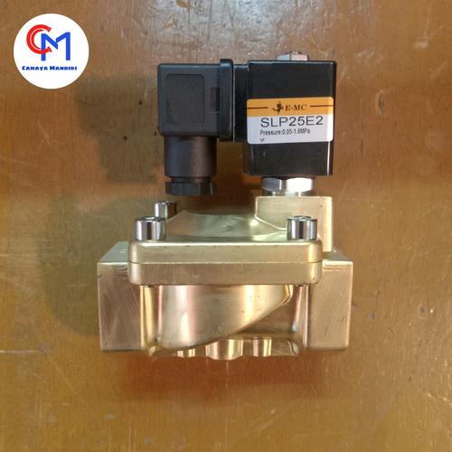 Jual SOLENOID VALVE EMC SLP-25E2 DRAT 1"INCH NORMAL CLOSE AC220 DC24V ...