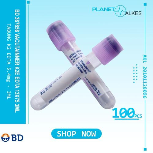Jual 367856 BD Vacutainer Tabung K2 EDTA LAV 5.4mg 3ml (13x75mm) 100pcs ...
