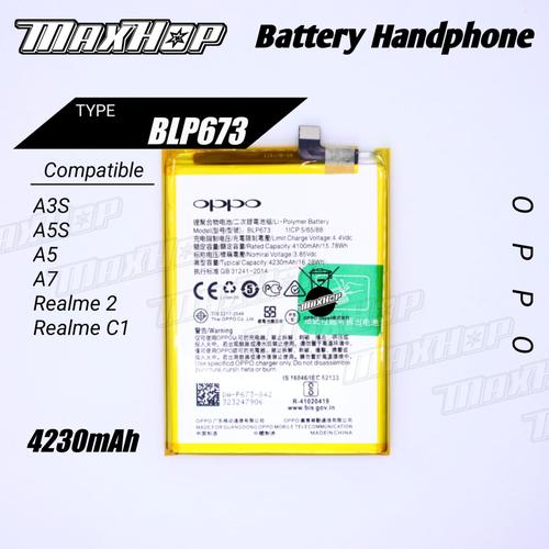 Jual Baterai Oppo A3S / A5S / A5 / A7 / Realme C1 / Realme 2 Original ...