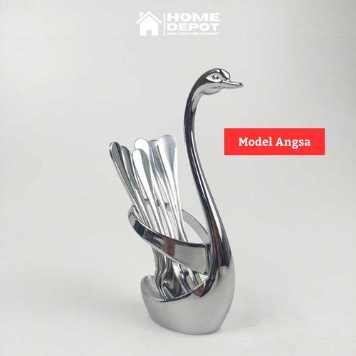 Jual Sendok Garpu Set Tempat Penyimpanan Alat Makan Model Angsa ...
