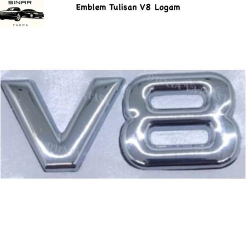 Jual EMBLEM LOGO V8 OEM LOGAM CHROME LAMBANG V8 BODY BELAKANG - Jakarta ...