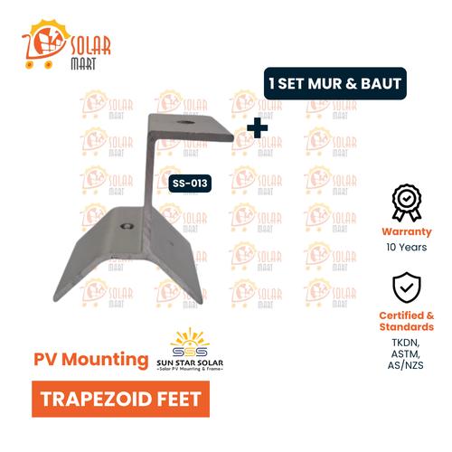 Promo Trapezoid Feet Bracket Hook PV Mounting Solar Panel Surya ...