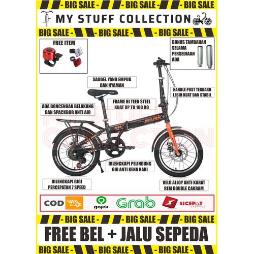 Jual SEPEDA LIPAT UKURAN 20 INCH COCOK USIA 8 TAHUN HINGGA DEWASA ...