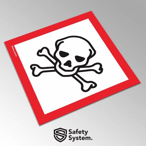 Jual Sticker K3 label simbol B3 GHS beracun (toxic) - Kab. Bandung ...